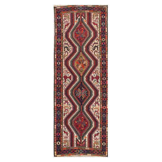 Oriental Kilim Flat-Woven 10' Persian Style Rug Runner, Beige, 9'11"x3 ...