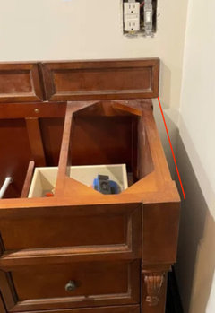 Extend vanity top to wall?