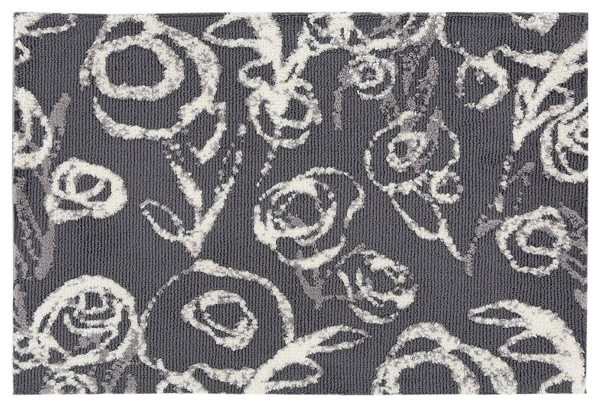 Casual Nature Gray Simple Spaces Foliage Accent Rug 21" X 33 ...