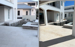 HELP!! Mystery stains on new marble pool deck