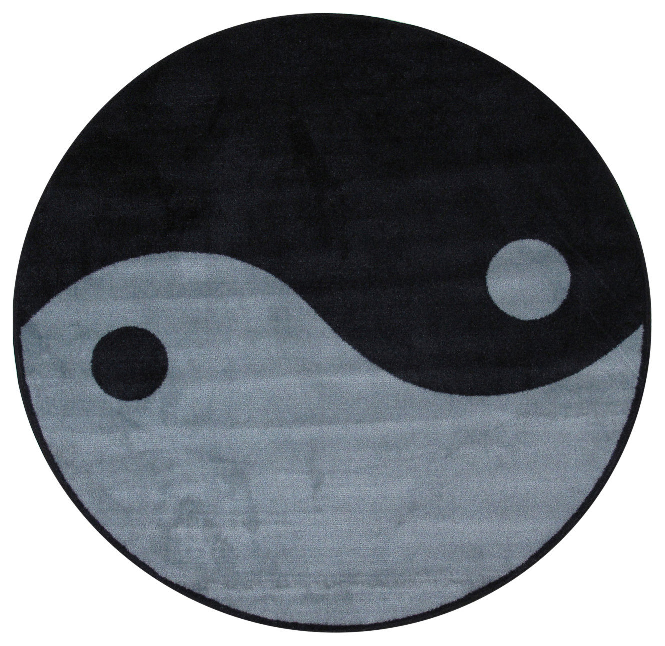 Fun Rugs Fun Time Shape Collection Ying Yang Area Rug, 51"x51" - Asian ...