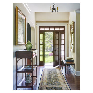 Traditional Front Door with Sidelights and Transom - Traditional ...