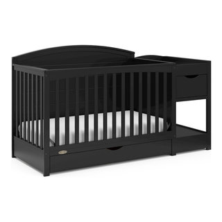 Graco Bellwood 5-in-1 Convertible Crib & Changer with Drawer (Black ...