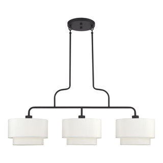 Manorwood 3 Light Island Light, Bronze - Transitional - Kitchen Island ...