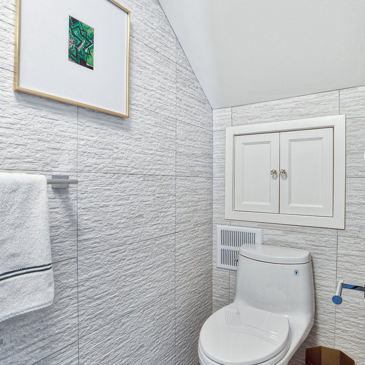 75 Ceramic Tile Powder Room Ideas You'll Love - December, 2025 | Houzz