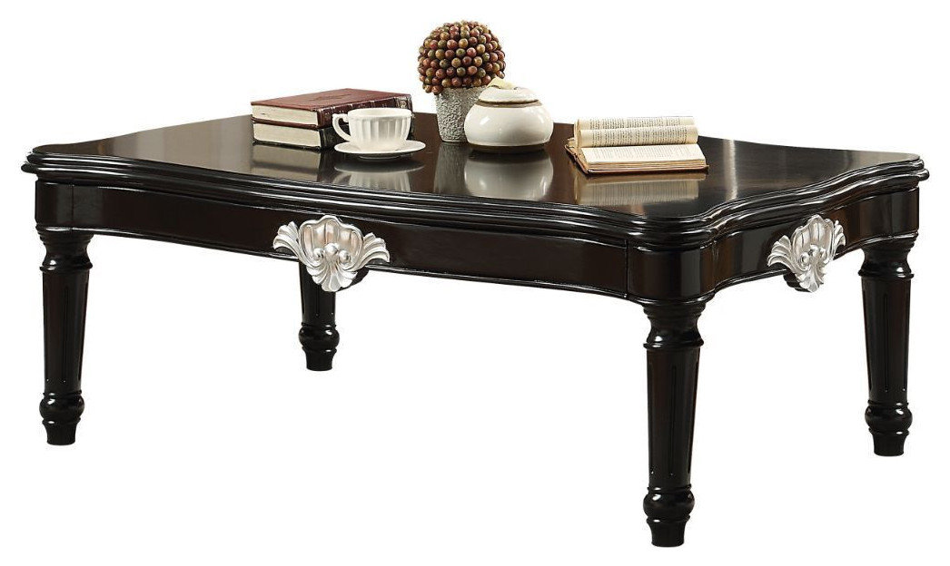 55" Black Rectangular Coffee Table - Victorian - Coffee Tables - by Ami ...