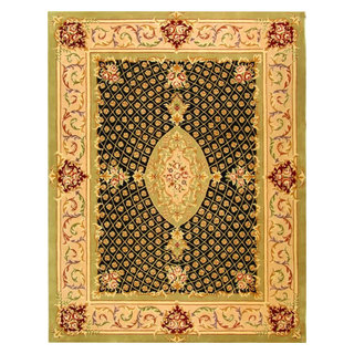 Safavieh Persian Court PC172A Black/Beige Rug, 4' Round - Victorian ...