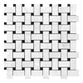 Plaza Nero Tile, 12x12" - Contemporary - Mosaic Tile - by PARMA HOME ...