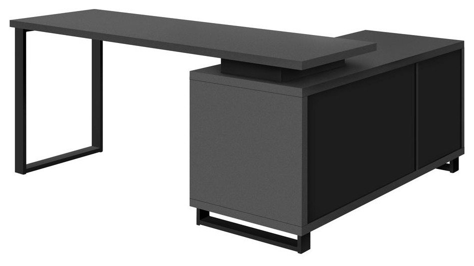 Computer Desk, Home Office, Corner, Storage Drawers, 72L, L Shape, Work ...
