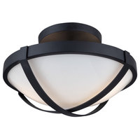 Black Two Light Flush Mount from the Cara Collection - Transitional ...