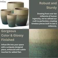 Bullet Planter Large, Bayside Green 18x21 - Farmhouse - Outdoor Pots ...