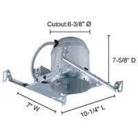 6-Inch Ic Housing For New Construction, Silver - Recessed Housings - by ...