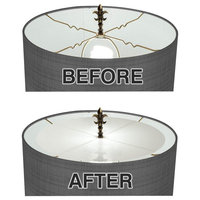 15.5" Round Diffuser Translucent frosted White (will Soften Light from Drum Lamp - Transitional ...