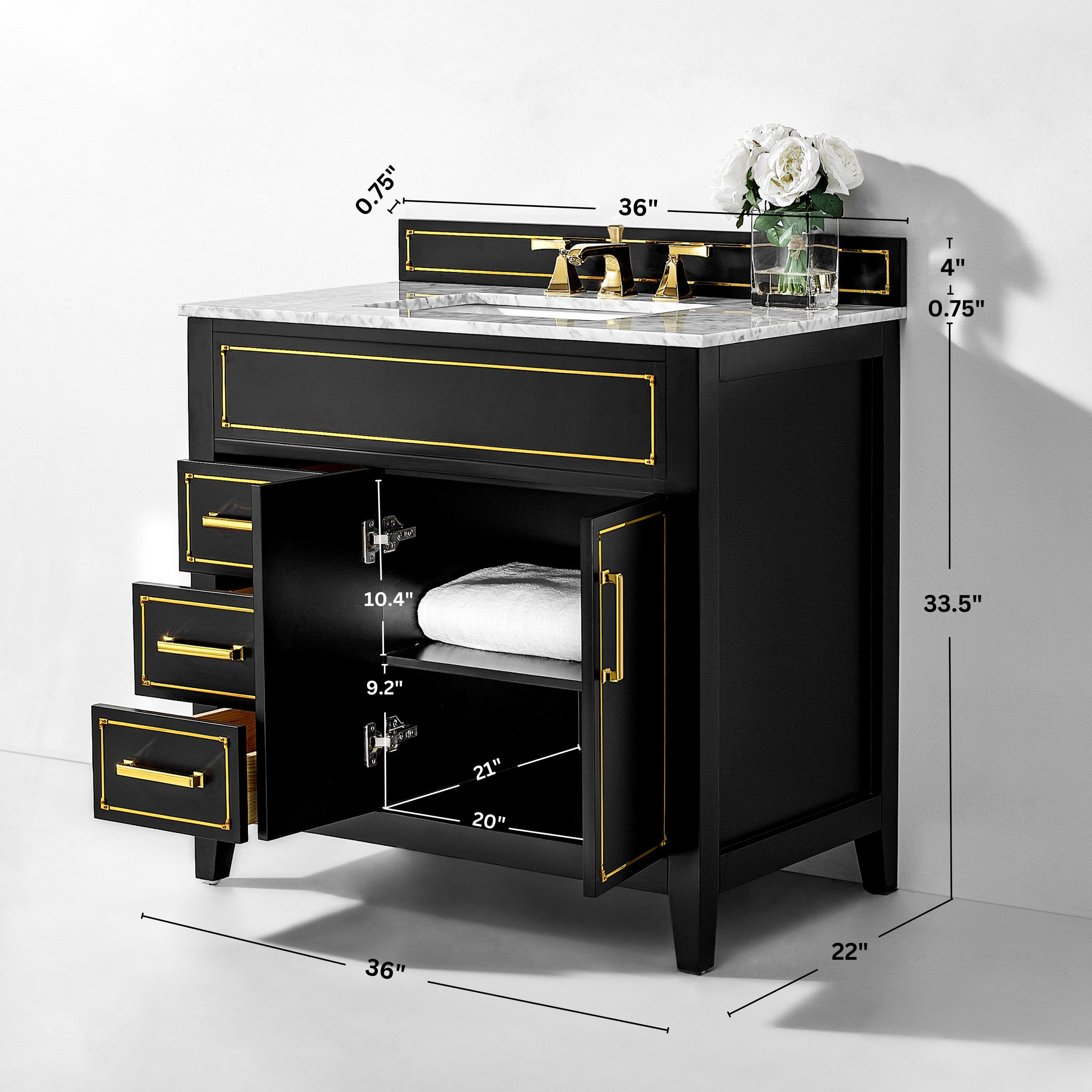 Aspen Bathroom Vanity Set, 36" - Transitional - Bathroom Vanities And ...