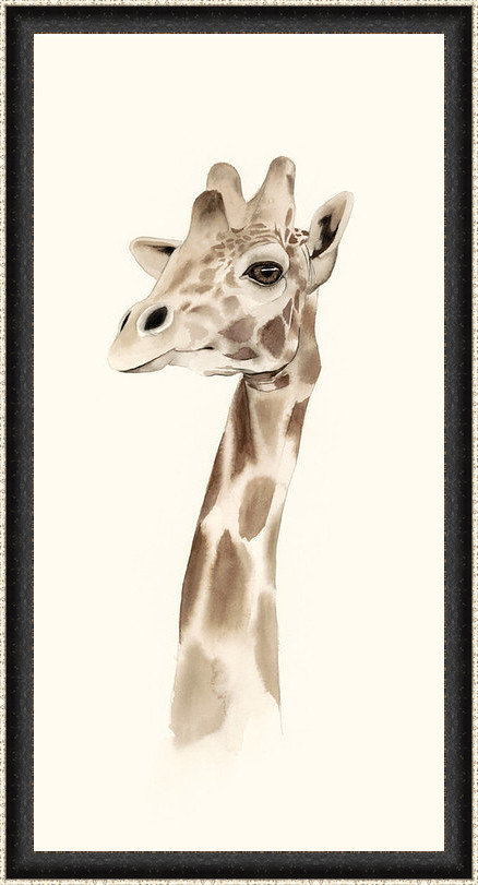 "Safari Portrait III" Framed Wall Art, 32"x17" - Traditional - Prints ...