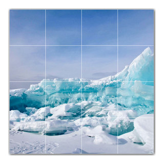 Glacier Ceramic Tile Wall Mural HZ500741, 48" Wide x 48" High ...