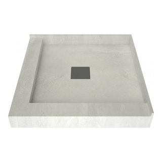 TileRedi WD4242CDL-PVC 42x42 Double Curb Pan Center Drain ...