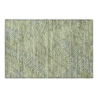 Dalyn SN11 Moss Area Rug, Rectangle 1'8" x 2'6" - Tropical - Outdoor ...