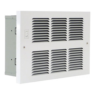 Small Hydronic Wall Heater, Aqua Stat and Fan Switch, White - Modern ...