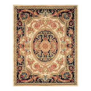 Safavieh Savonnerie sav206a Rug, Ivory/Gold, 3'0" x 5'0" - Victorian ...
