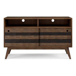 Clarkson Solid Acacia Wood TV Stand - Midcentury - Entertainment ...