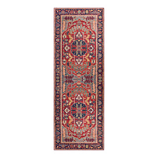 Iris Traditional Area Rug, 2'6"x7'6" - Mediterranean - Hall And Stair ...