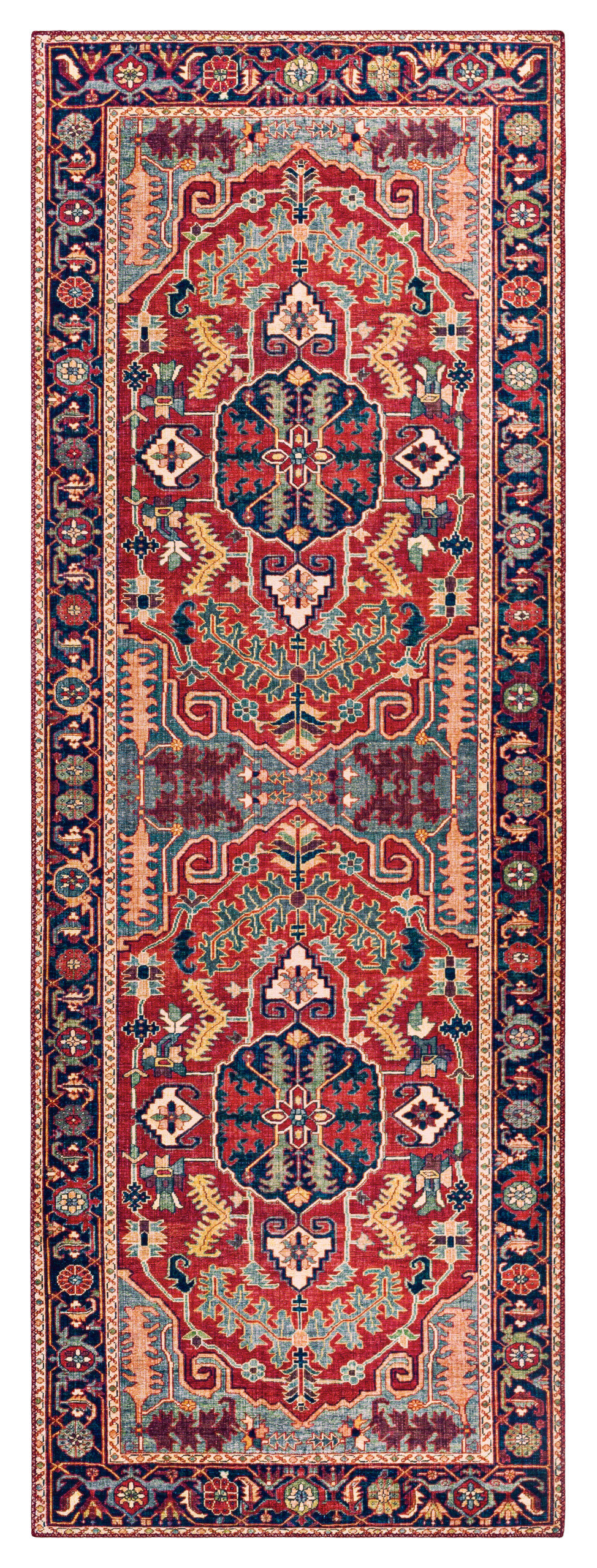 Iris Traditional Area Rug, 2'6"x7'6" - Mediterranean - Hall And Stair ...