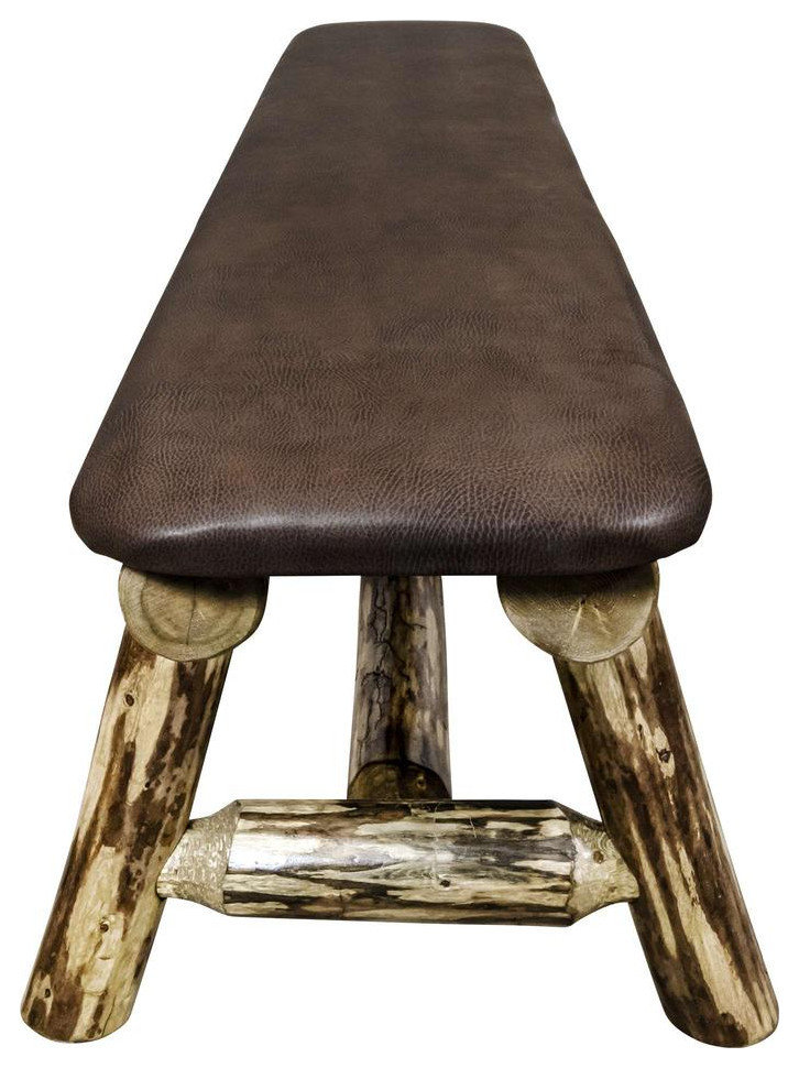 Glacier Country Collection Plank Style Bench, 6 Foot w/ Saddle ...