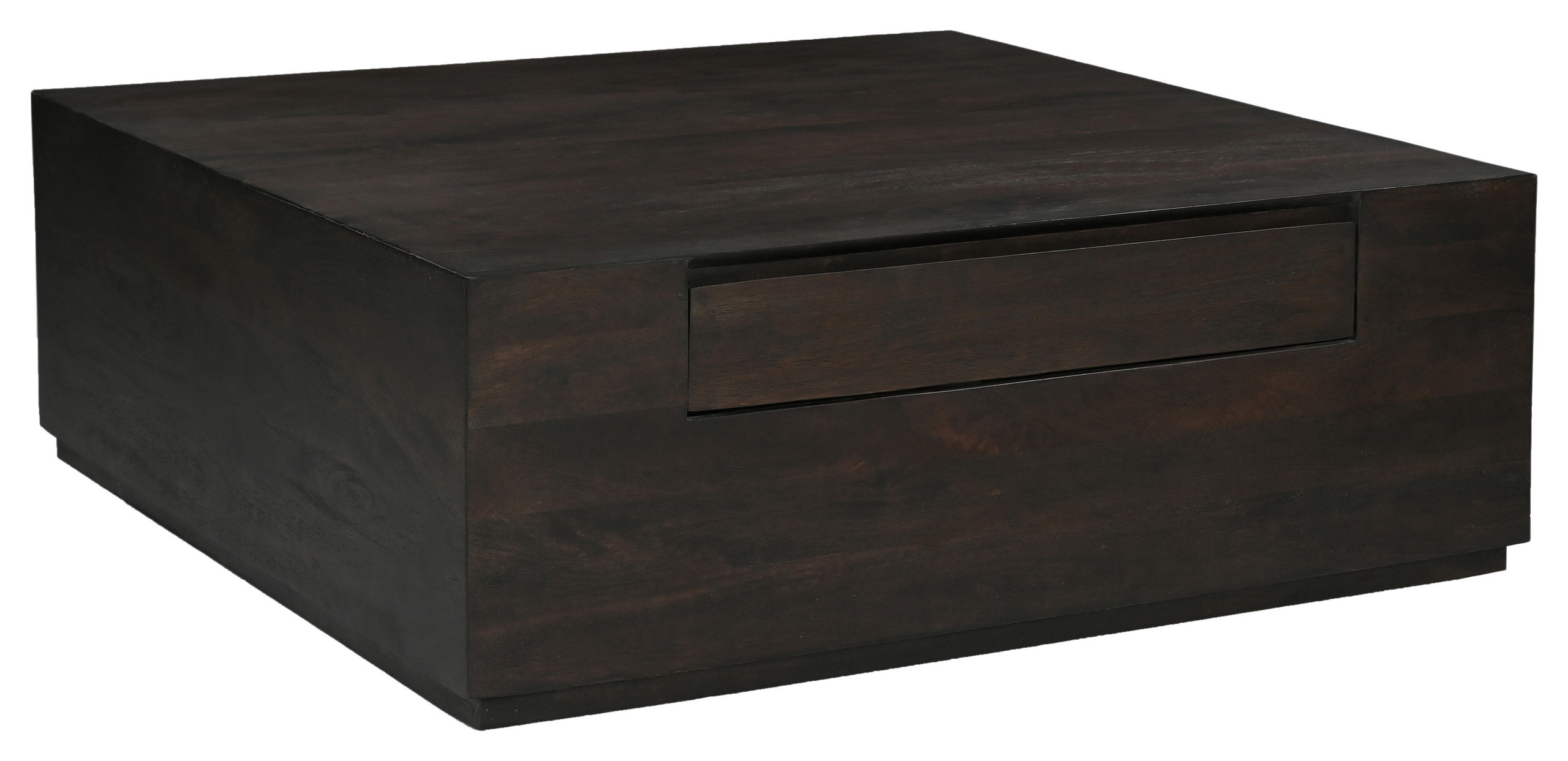 Flagstaff 48" Square Cocktail Table, Barista Brown With 2-Drawers ...