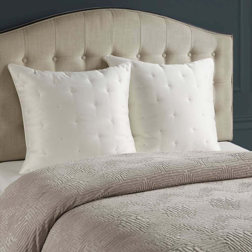 Pescal Oversized Velvet Comforter Set with Euro Shams and Throw Pillows ...