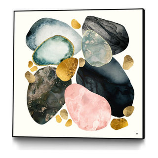"Pebble Abstract" Framed Canvas by Giant Art 30"x30", 20 x 20 ...