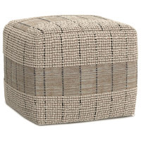 Elmer Square Woven Pouf - Transitional - Floor Pillows And Poufs - by Simpli Home Ltd. | Houzz