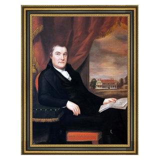 Ralph Earl Captain Elijah Dewey Framed Premium Canvas Print, 21"x28 ...
