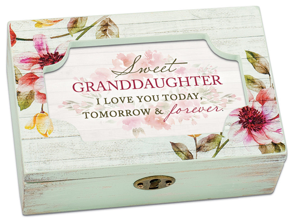 Music Keepsake Box Granddaughter I Love You - Farmhouse - Jewelry Boxes ...