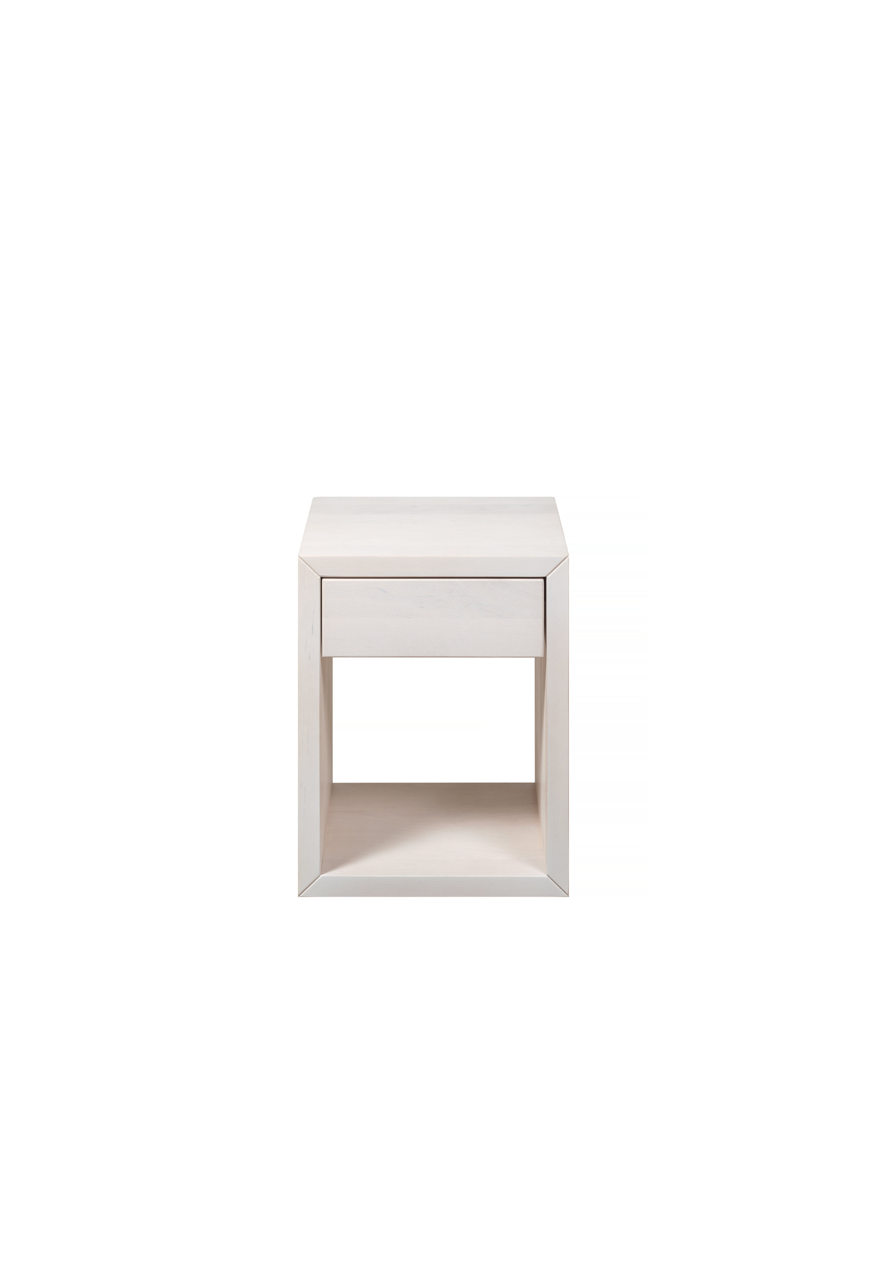 Floating Nightstand Cubic Hugo with Drawer small, White Birch ...