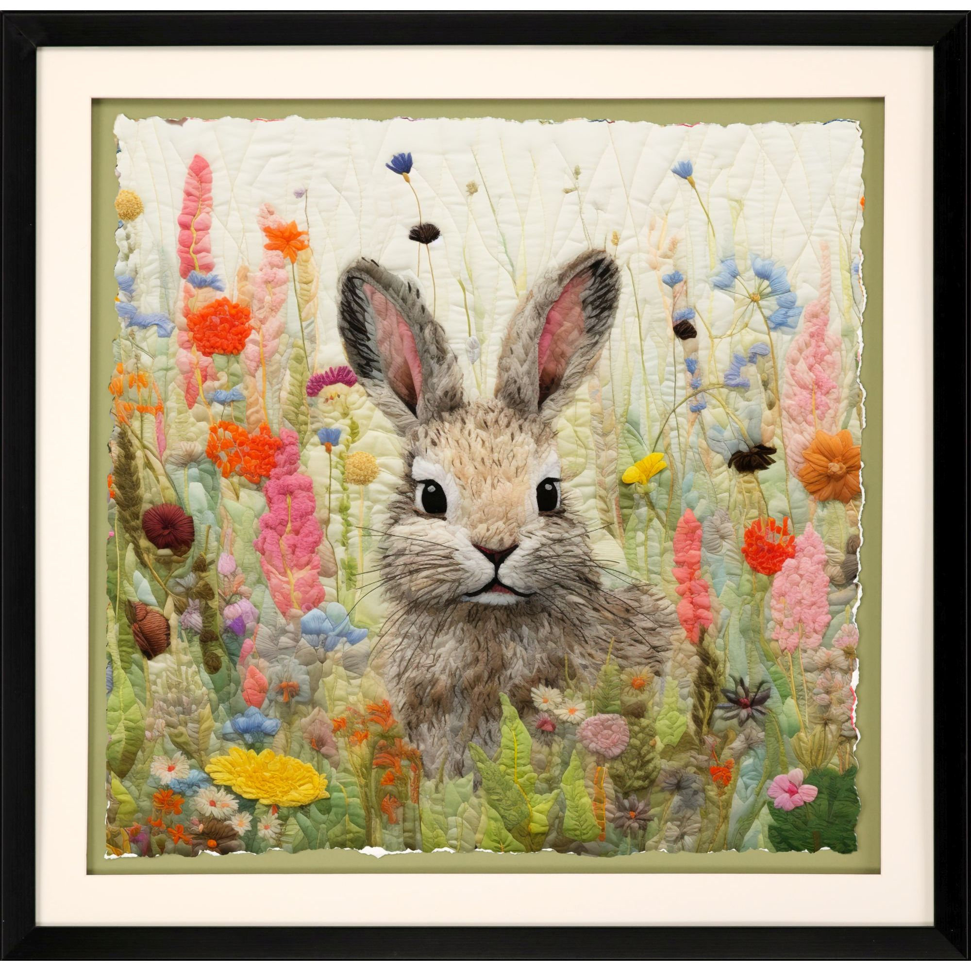 Patchwork Rabbit Artwork - Farmhouse - Prints And Posters - by Paragon ...