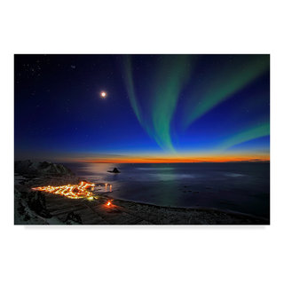 Roy Samuelsen 'Sunset At Bleik' Canvas Art, 24"x16" - Beach Style ...