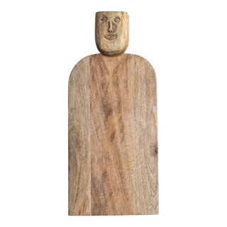 Medium Hand-Carved Mango Wood Cheese Slicer, Natural, Large - Rustic ...