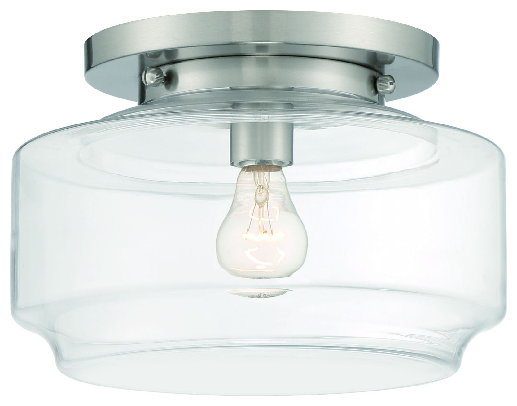 1 Light 12" Flushmount, X3112-BNK - Transitional - Outdoor Flush-mount Ceiling Lighting - by ...