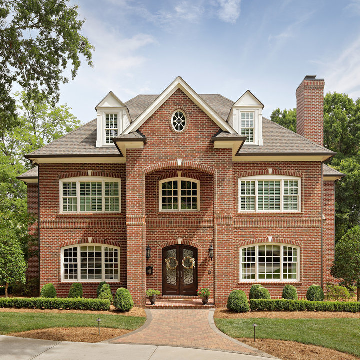 Red Brick Exterior With Shutters - Photos & Ideas | Houzz