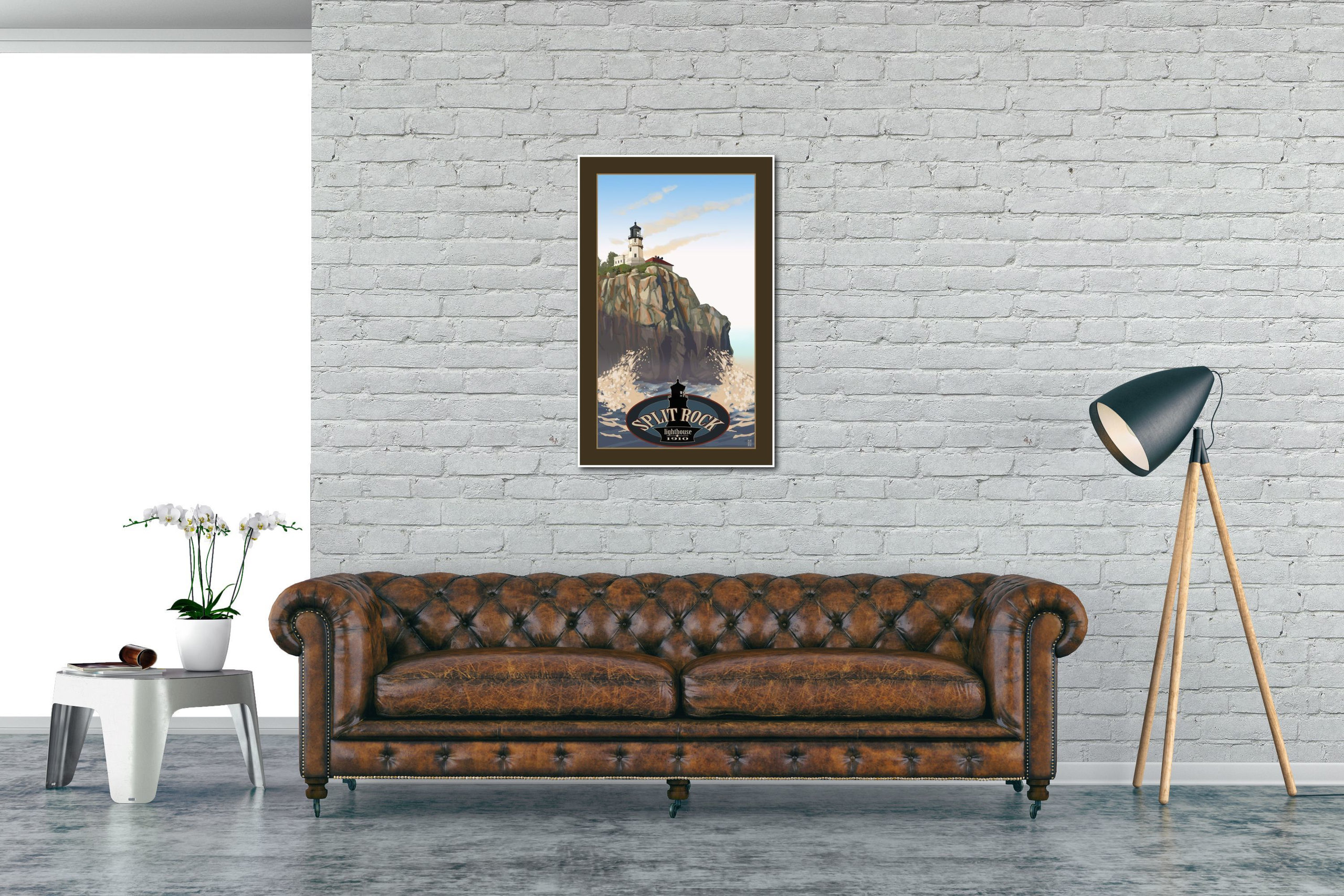 Mike Rangner Split Rock Lighthouse Art Print, 24"x36" - Contemporary ...