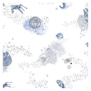 STAR WARS Good Night Galaxy Peel and Stick Wallpaper - Transitional ...