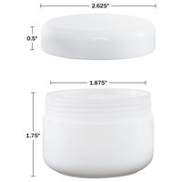 48 Pack of 2 Oz Small Jar Durable Plastic Containers With Inner and ...