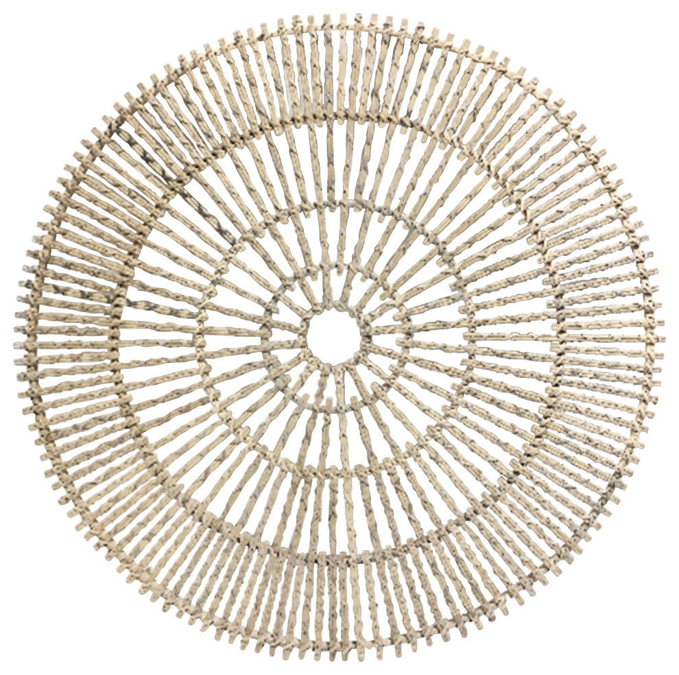 35" Round Wall Decor, Natural - Contemporary - Metal Wall Art - by ...