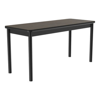 Correll 24"W x 60"D Deluxe High Pressure Library Table in Walnut ...