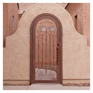 Custom Napa Full Frame Arched Iron Gate - American Southwest - House ...