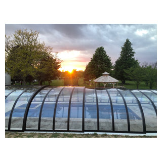 Albixon 30x50 retractable swimming pool enclosure, Caledon, ON, Canada ...