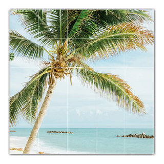 Beach Ceramic Tile Wall Mural HZ500071, 21.25" Wide x 21.25" High ...