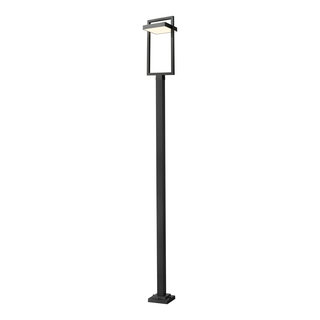 Luttrel 1-Light Outdoor Post Mounted Fixture Light In Black, 11.750 ...
