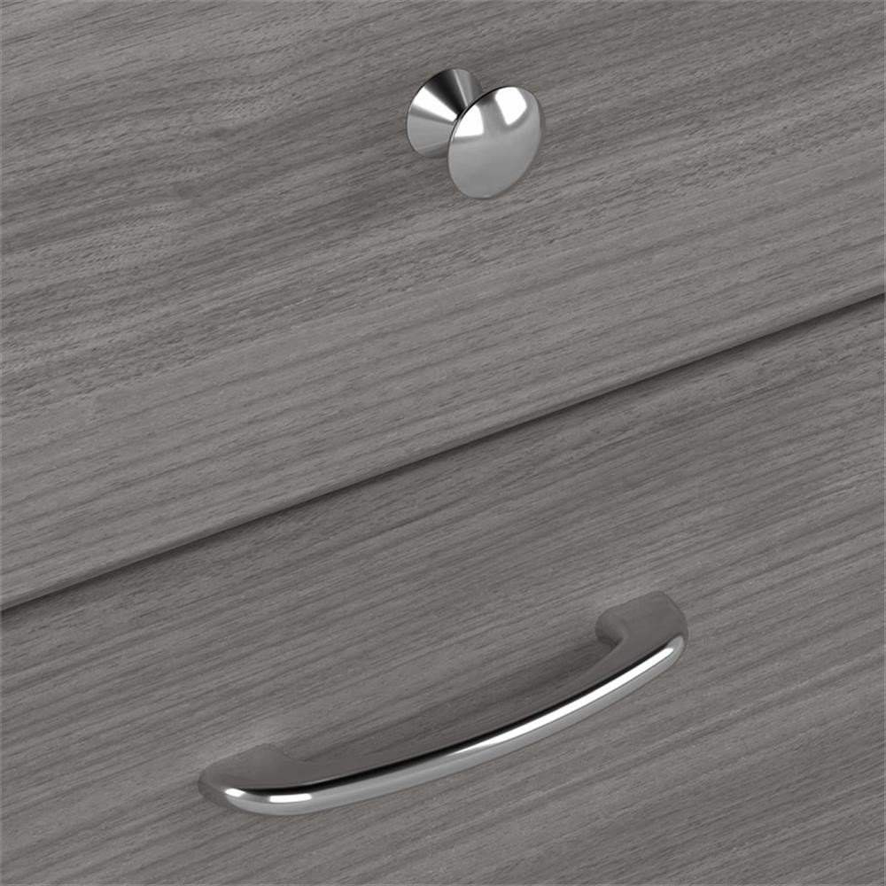 Cabot 72W Sit to Stand L Desk with Hutch in Heather Gray - Engineered ...